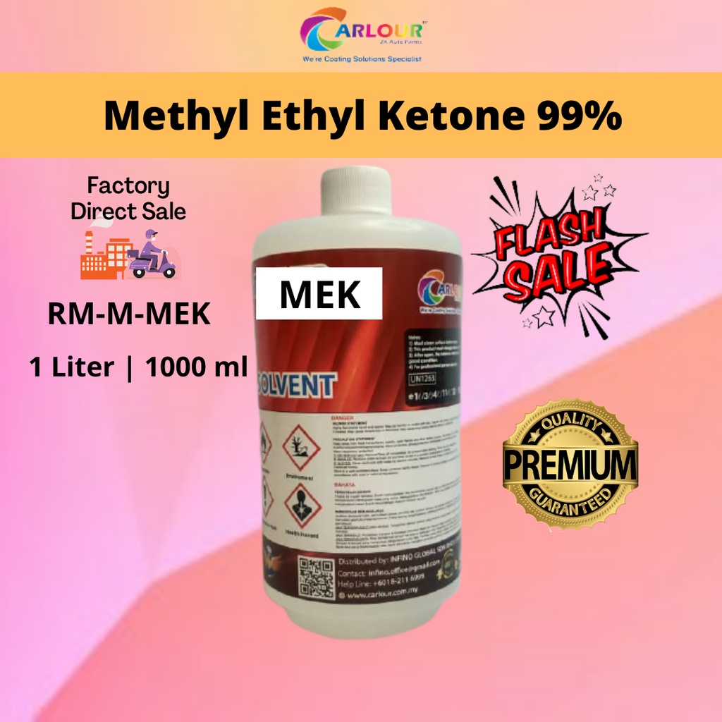 Methyl Ethyl Ketone 99% Purity Original Raw Solvent / MEK / 1 Liter ...