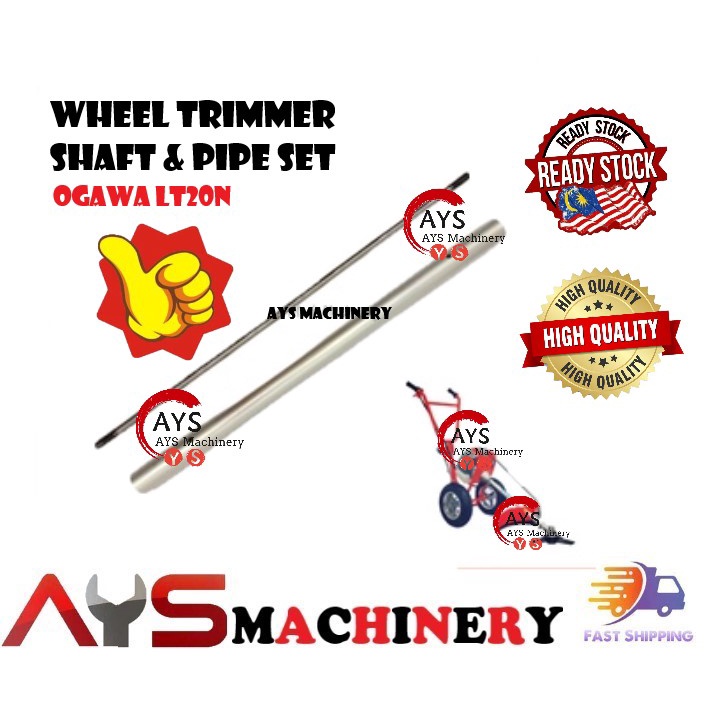 Shaft And Pipe Set 26mm(9 Teeth) Wheel Trimmer Hand Push Lawn Mower Mesin Rumput Tolak | Shopee ...