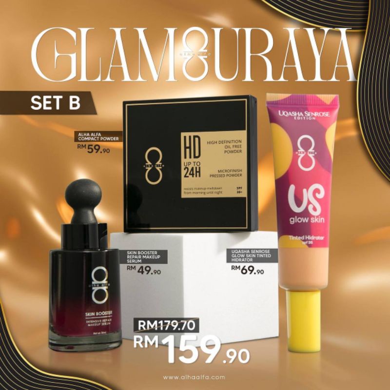 🔥SET RAYA B ALHA ALFA GLAMOUR RAYA 💯%💥ORIGINAL🔥 | Shopee Malaysia