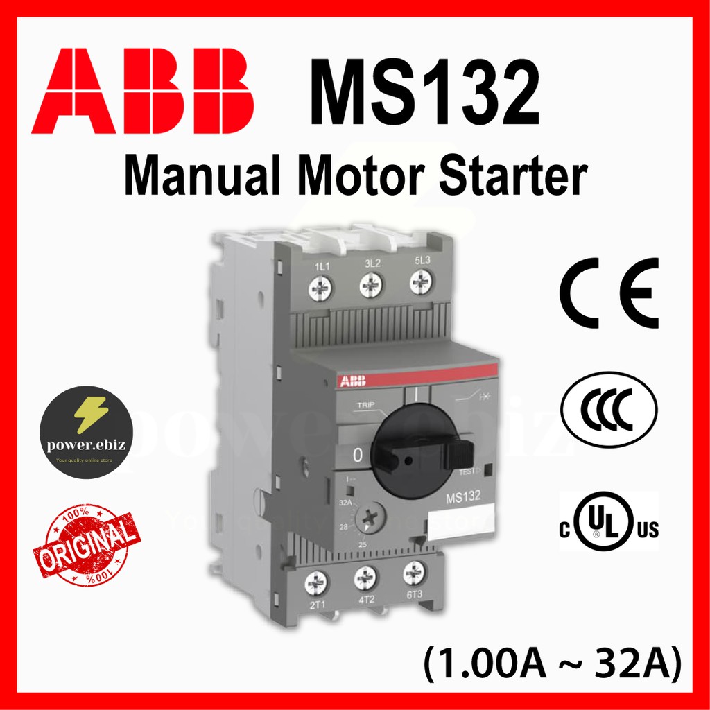 ABB MS132 (1A~32A) Manual Motor Starter | Shopee Malaysia
