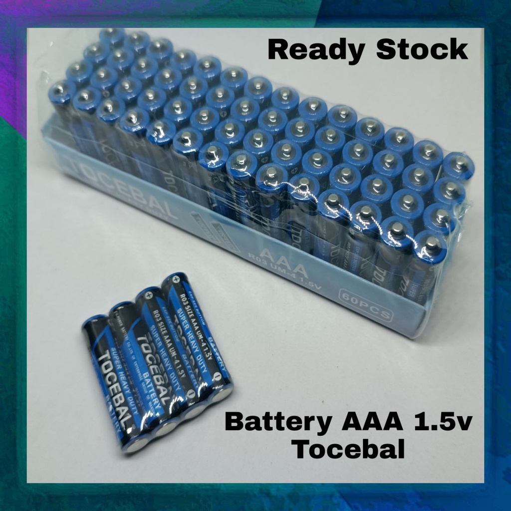 Battery AAA 1.5 v Tocebal High Quality (60pcs) | Shopee Malaysia