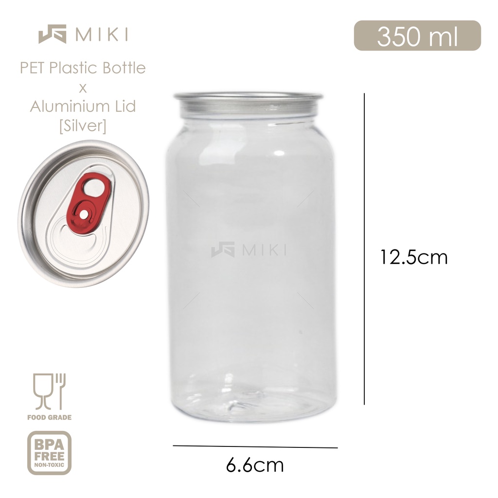350ml Round tin PET plastic drinks cold water juice milk tea coffee ...