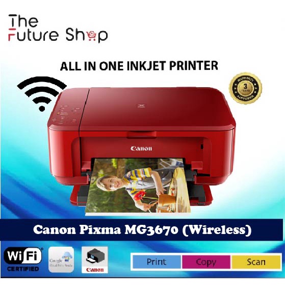 CANON MG3670 AIO PRINT SCAN COPY WIRELESS DIRECT AUTO DUPLEX PRINTER | Shopee Malaysia