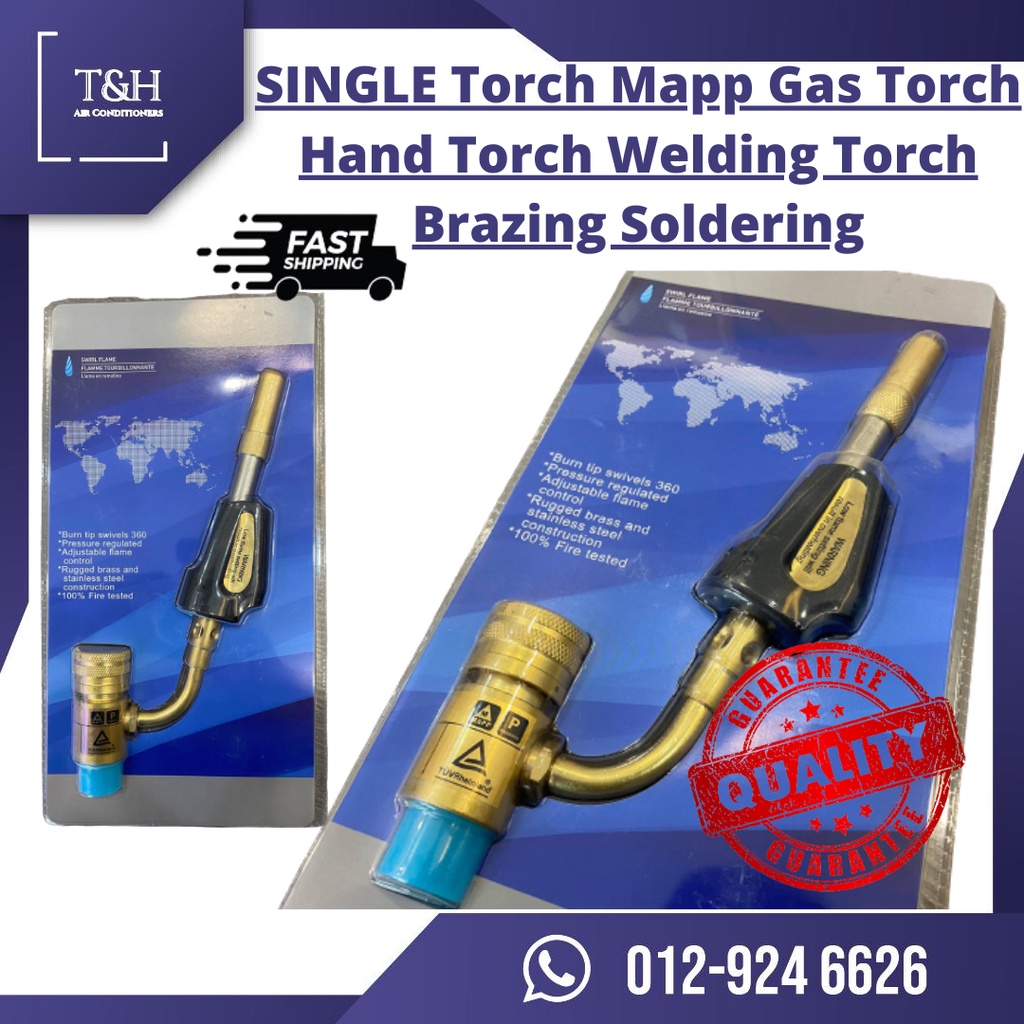SINGLE Torch Mapp Gas Torch Hand Torch Welding Torch Brazing Soldering ...