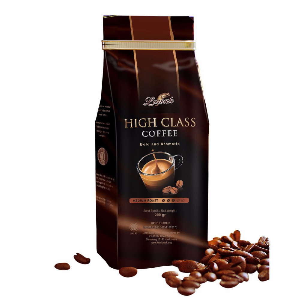HIGH CLASS MEDIUM POWDER LUWAK COFFEE / BEAN 200 GR | Shopee Malaysia