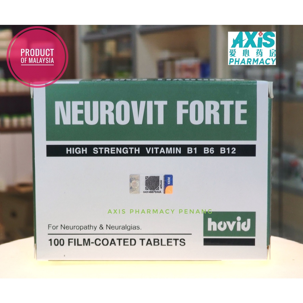 (FLASH SALE)NEUROVIT FORTE 100 TABLETS (EXP: 08/2024) HIGH STRENGTH ...