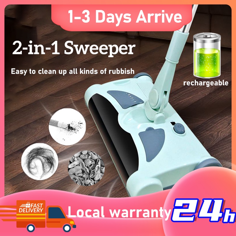 Magic Broom Sweeper Hand Push Magic Broom Floor Sweeper 2 in 1 Mop And ...