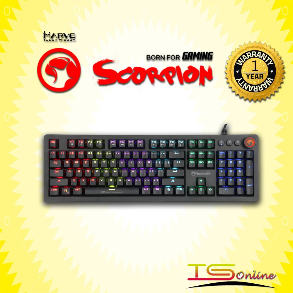 Marvo Scorpion KG917 Mechanical Gaming Keyboard - Blue Switch | Shopee ...