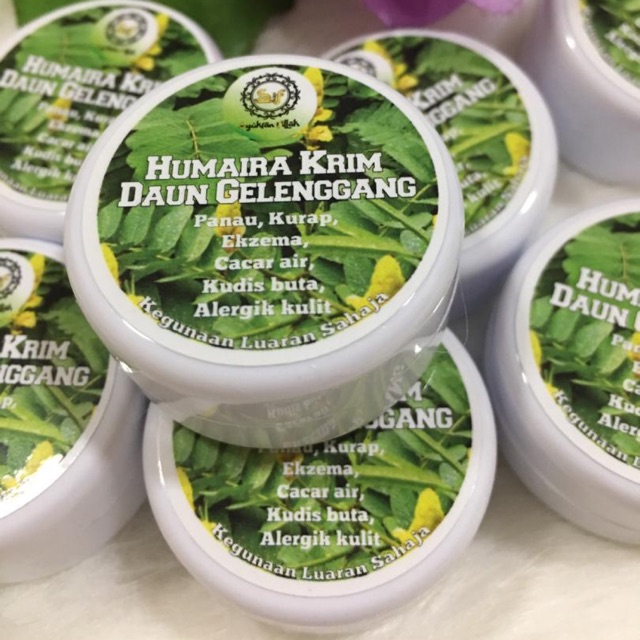 Humaira Krim Daun Gelenggang : cream kurap, panau, kudis, eczema ...