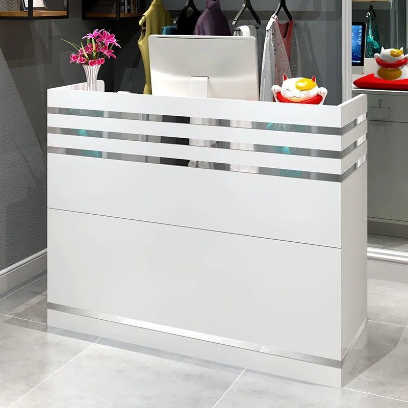 Simple and modern cashier counter small shop table clothing store ...