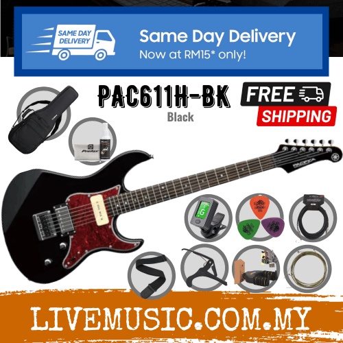 Yamaha PAC611H Pacifica Electric Guitar - Black ( PAC 611H / PAC-611H ...