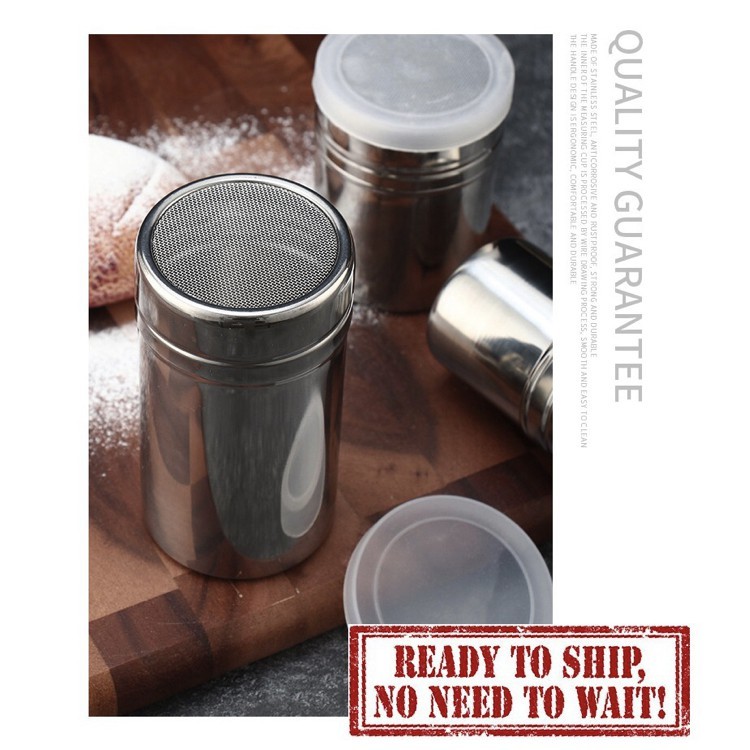 Chocolate Shaker Stainless Steel Cocoa Flour Icing Sugar Powder Coffee ...