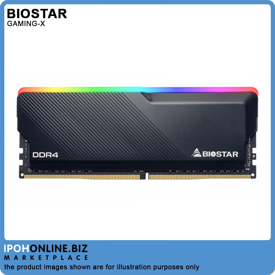 Biostar Gaming X 8GB 3200MHz RGB DDR4 1.35V Desktop Gaming RAM | Shopee ...