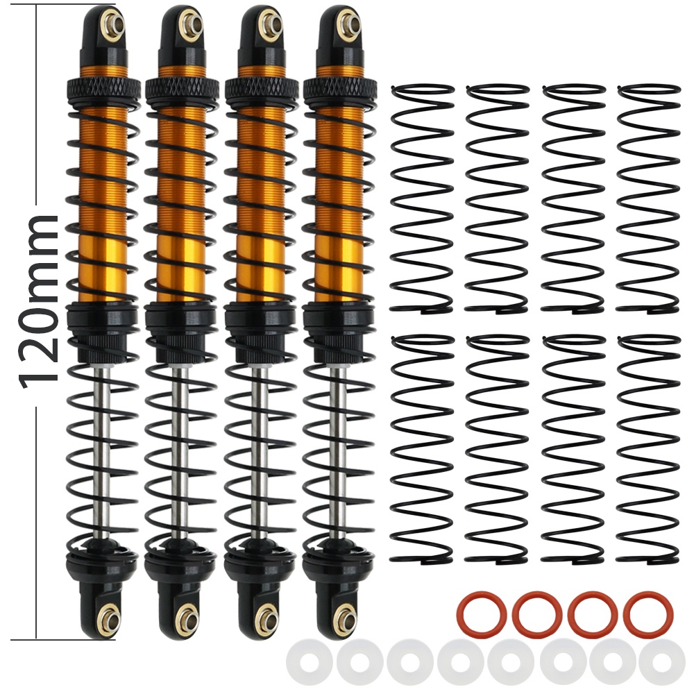 BOYRC 4PCS RC Crawler Oil Adjustable Metal Shocks 70mm 80mm 90mm 100mm ...