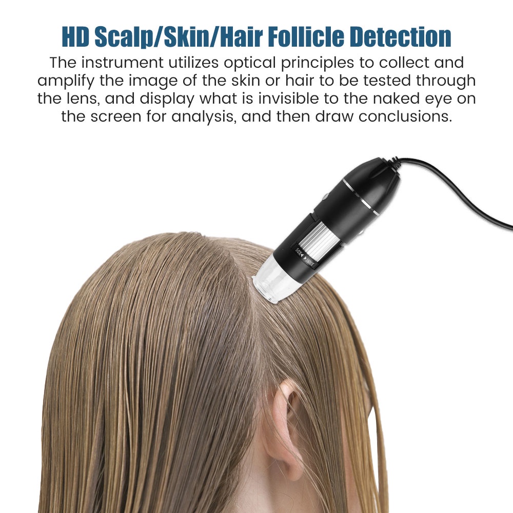 Wireless Wifi Skin Hair Scalp Detector Digital Microscope Skin Analyser ...