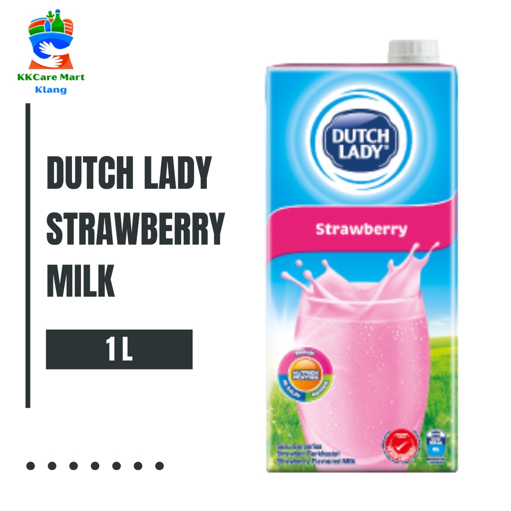 Dutch Lady - Strawberry Milk - 1L | Shopee Malaysia