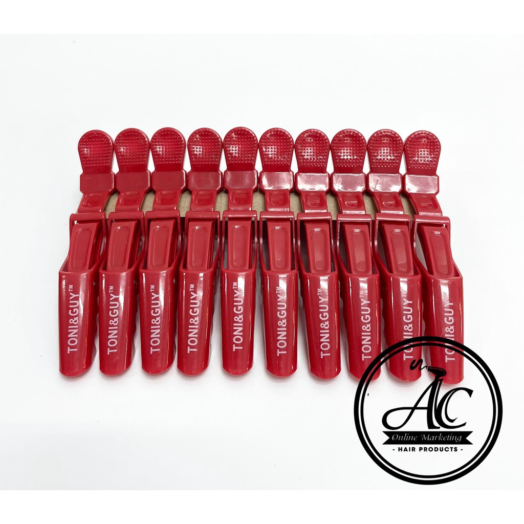 Toni&Guy 10pcs Hair Clip Toni & Guy Crocodile Salon Clamp Sectioning ...
