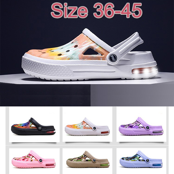 Unisex Crocs Men women Air cushion sandals outdoor beach slippers ...