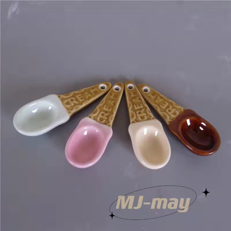 【MJ-may】Hamster Suppliers Ceramic Spoon Ice Cream Spoon Mini Spoon ...