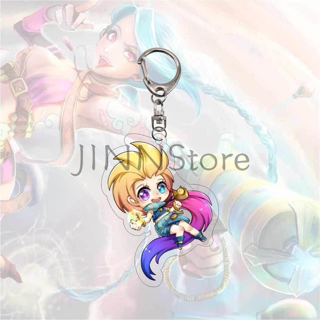 JINN Game LoL League Of Legends Arcane Keychain Acrylic Jinx Syndra ...
