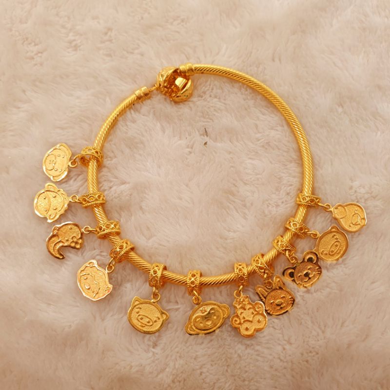 KEDAI EMAS ROSMERAH 916 Pandora Charm Zodiac Animal 916潘多拉金12生肖 ...