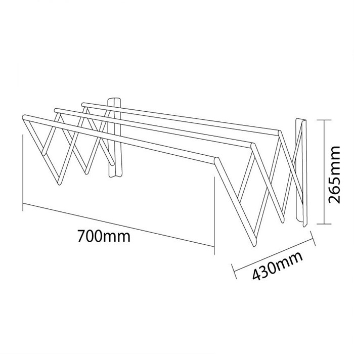 Aimer Heavy Duty SUS 304 Sliding Rack Clothes Hanger AMCH-631 (3 tubes ...