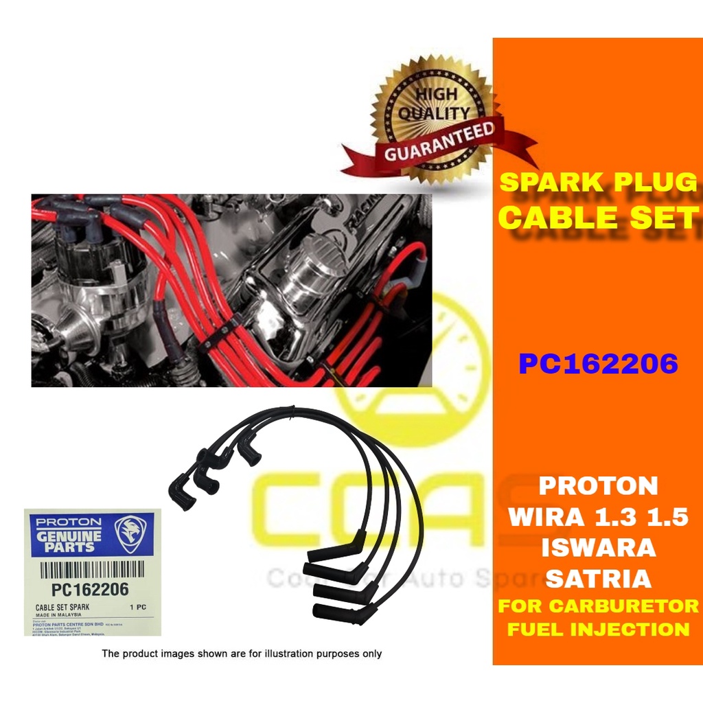 PC162206 PROTON WIRA 1.3 1.5 ISWARA SATRIA Plug Cable Set Ignition ...