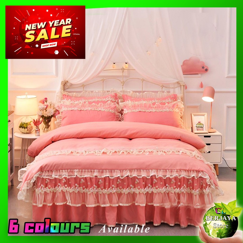 🌟READY STOCK🌟 Cadar Pengantin Beropol Cotton Set 4 IN 1 Wedding ...