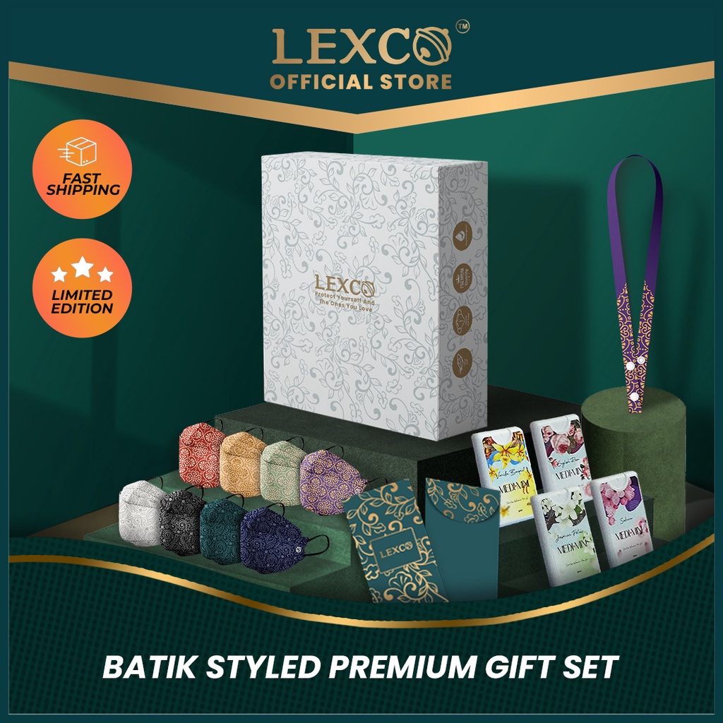 LEXCO MEDICAL Batik styled Kf99 4ply Medical Facemask Mask Chain Pocket ...