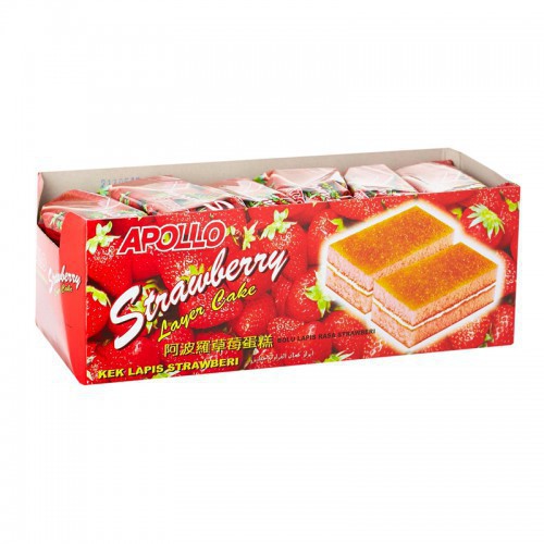 Apollo Strawberry Layer Cake 24's x 18g (A3060) | Shopee Malaysia