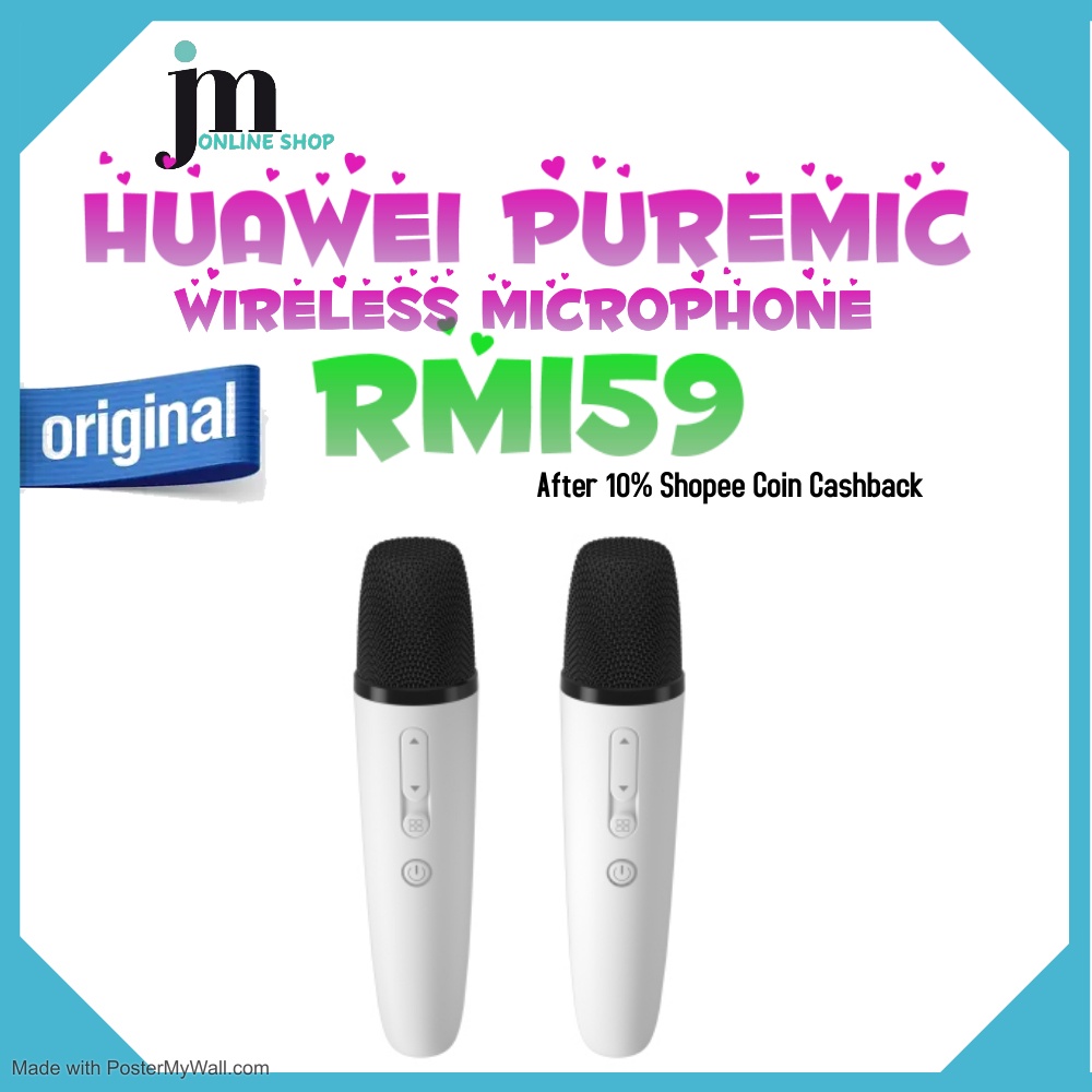 HUAWEI PUREMIC WIRELESS MICROPHONE 100% ORIGINAL MALAYSIA | Shopee Malaysia