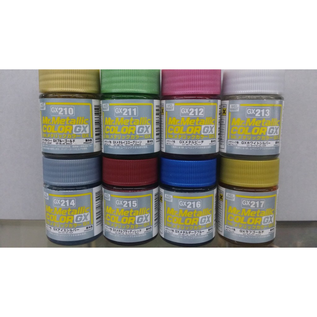 Mr. HOBBY - Mr. METALLIC COLOR GX SERIES ( 18ml ) GX 210 TO GX 217 ...