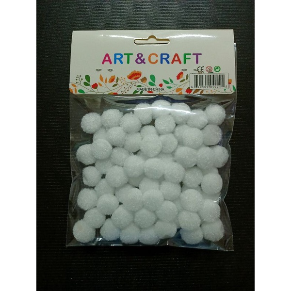 [ NORMAL COLOUR POM POMS ] ASSORTED COLOUR ART POM POMS 10mm - 40mm ...