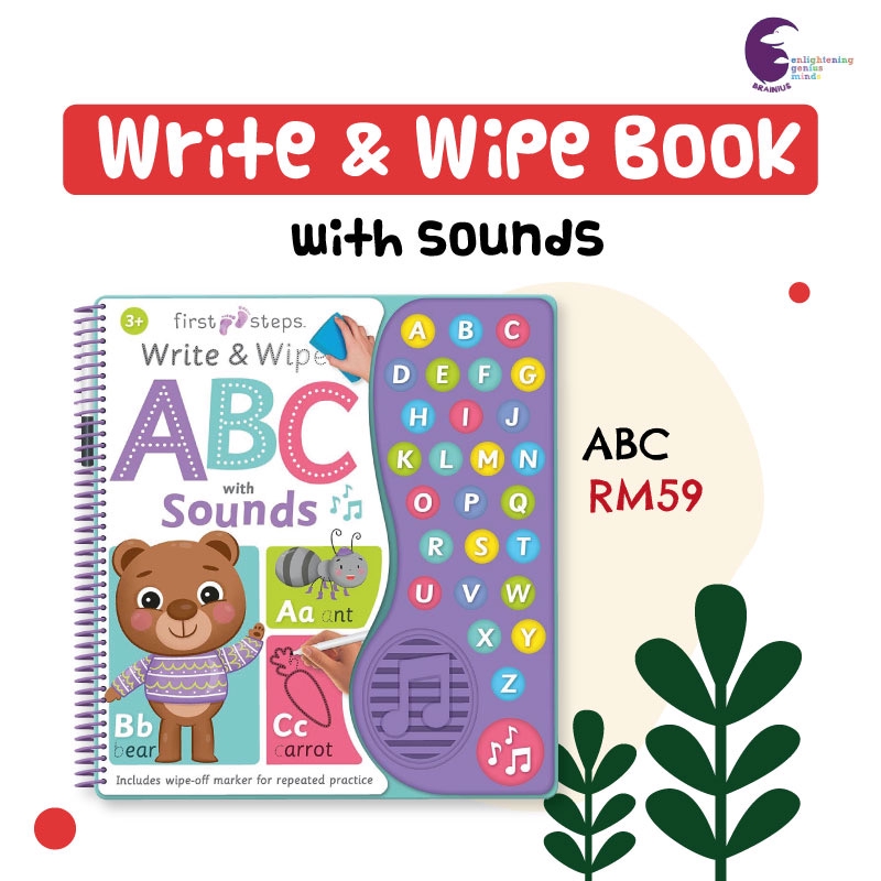 Hinkler - First Steps Write and Wipe ABC with Sounds | Shopee Malaysia