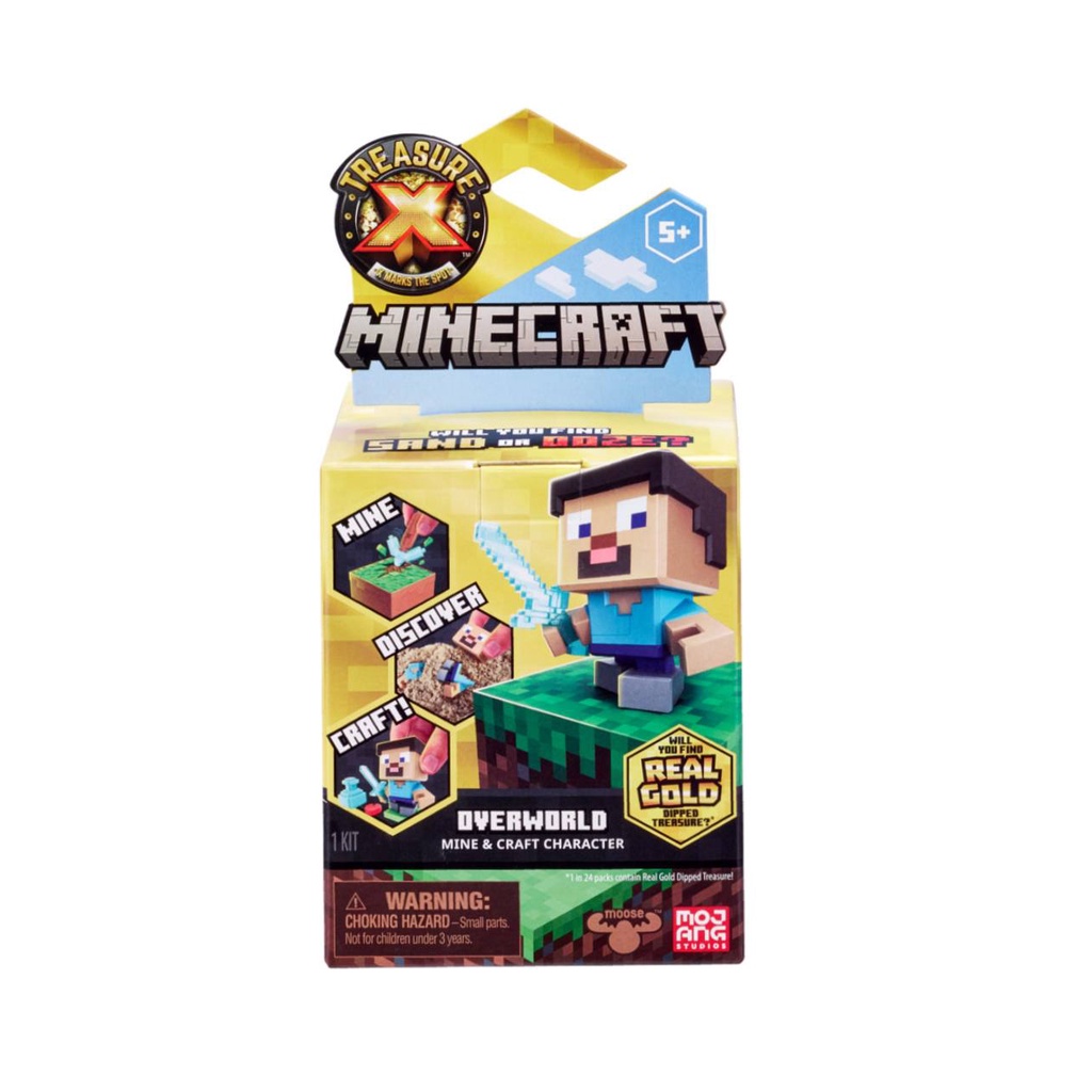 MOOSE TOYS TREASURE X MINECRAFT OVERWORLD SINGLE PACK (RANDOM PICK ...