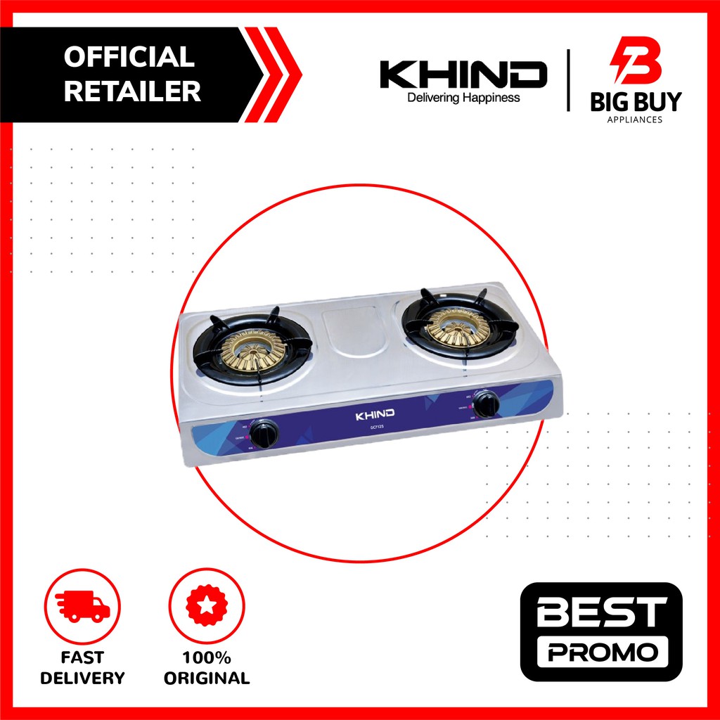 KHIND Gas Stove Gas Cooker Gas Hob 2 Hob GC-7125 | Shopee Malaysia