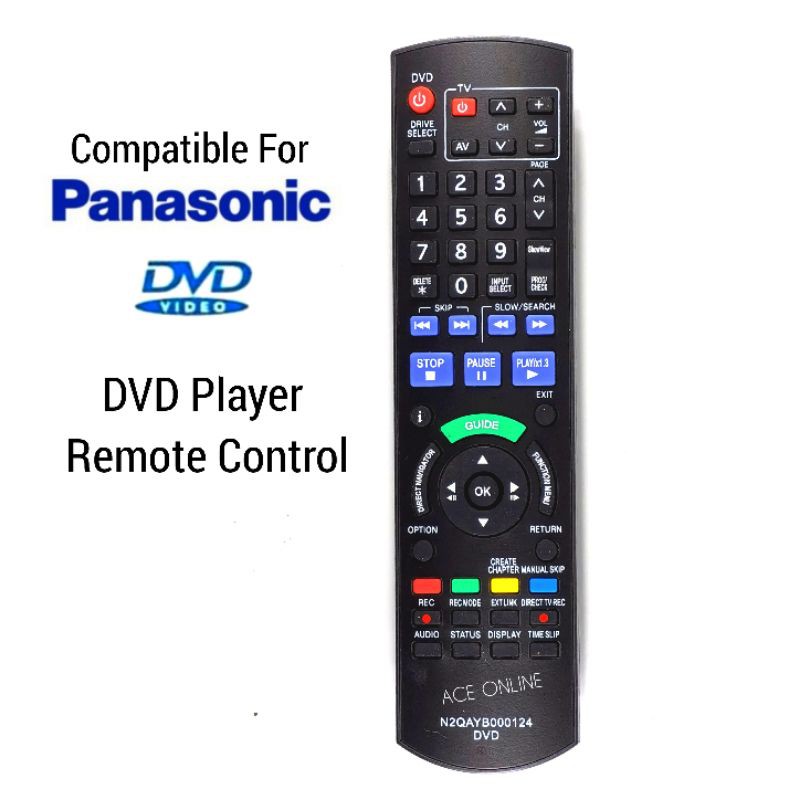 N2QAYB000124 Remote Control fit for Panasonic DVD Recorder Player ...