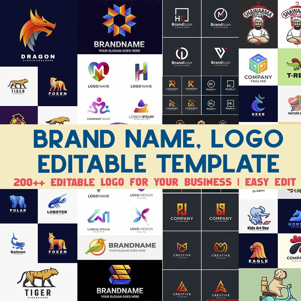 200+ Company Logo Brand Name Design Template Easy Edit | Shopee Malaysia