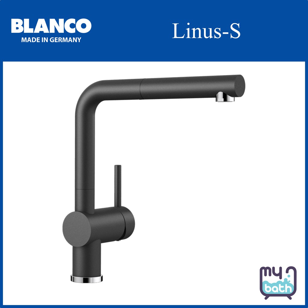 Blanco Linus-S Silgranite Kitchen Sink Mixer with Pull-Out Spray ...