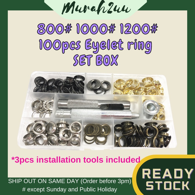Tool- 800# 1000# 1200# 100pcs Eyelet ring ( 25 pc for 4 different ...