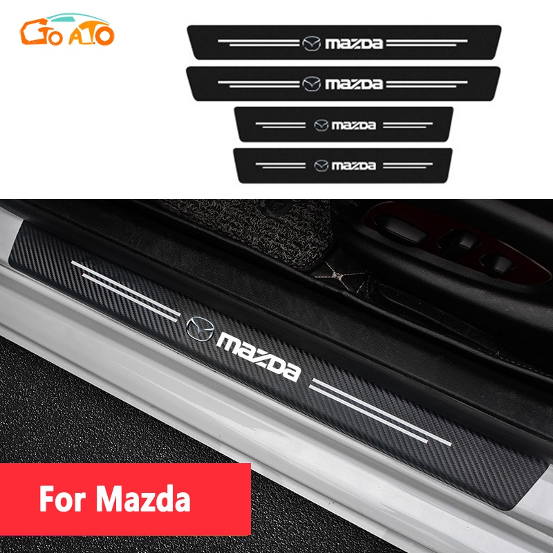 GTIOATO 4PCS Car Carbon Fiber Threshold Protector Auto Door Sill Cover ...