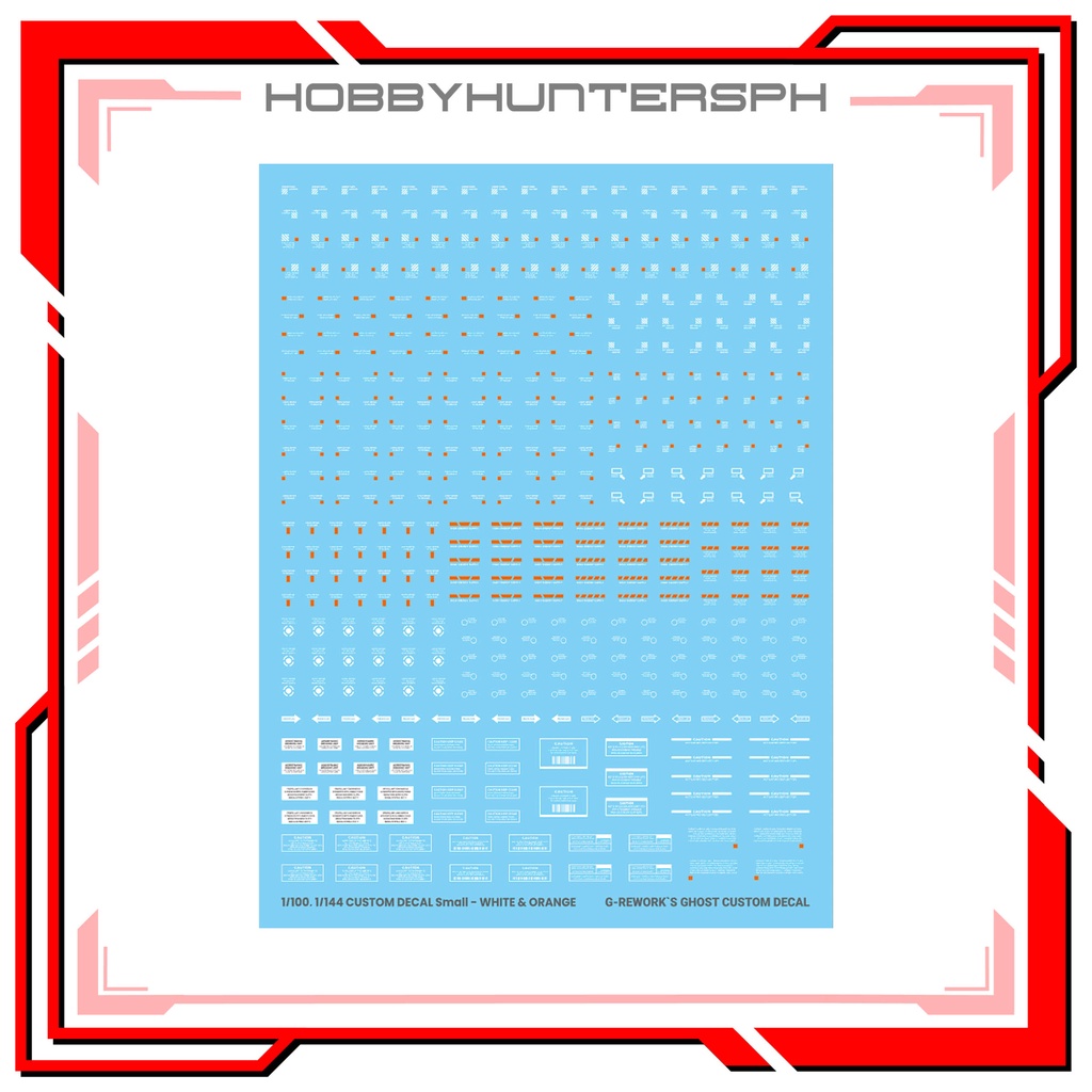 G-Rework Caution Custom Decals (for 1/44 and 1/100) | Shopee Malaysia