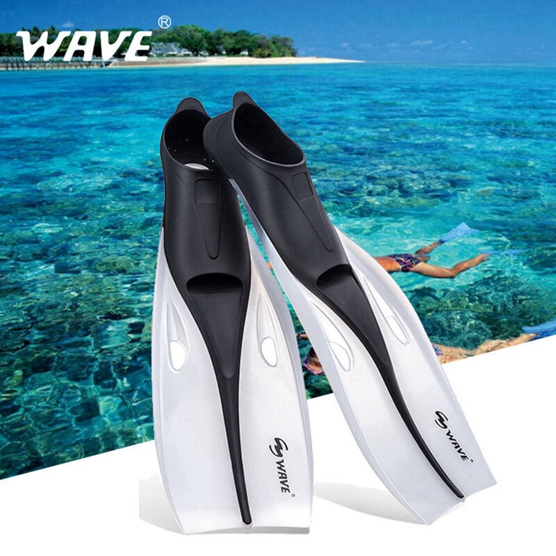 WAVE Snorkeling Professional Flippers Men Women Scuba Diving Fins TPR ...