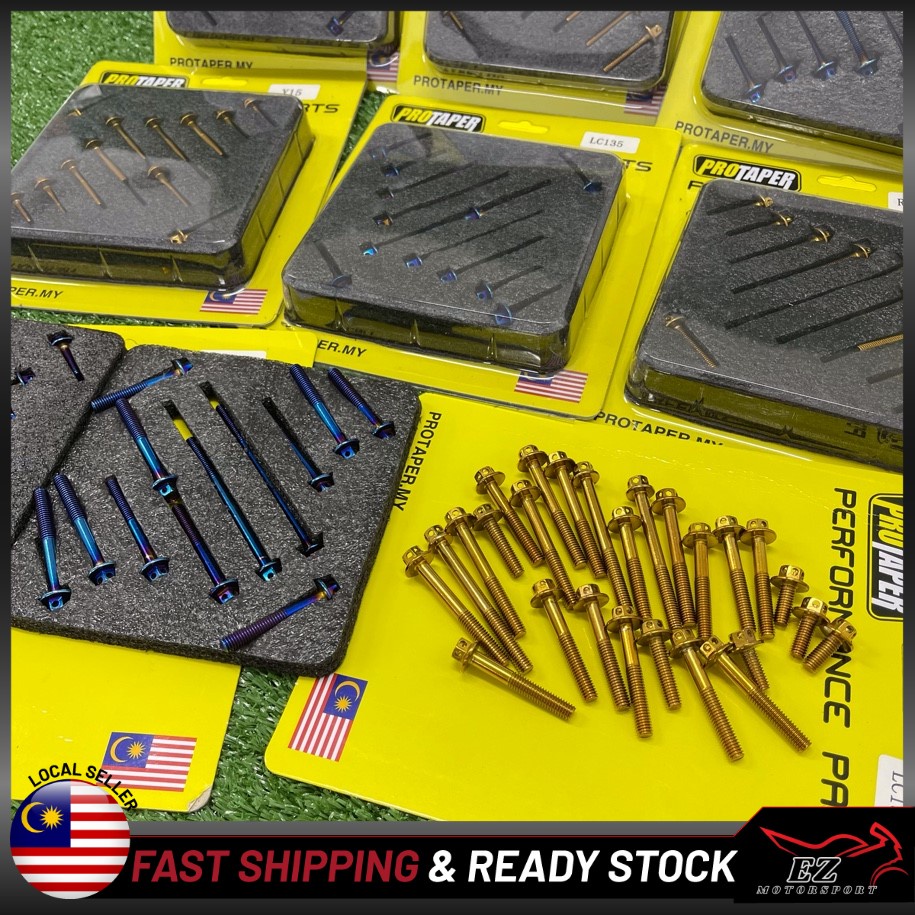 💯🔥 Protaper Titanium/Gold Engine Cover Screw Skru Cover Engin Complete ...