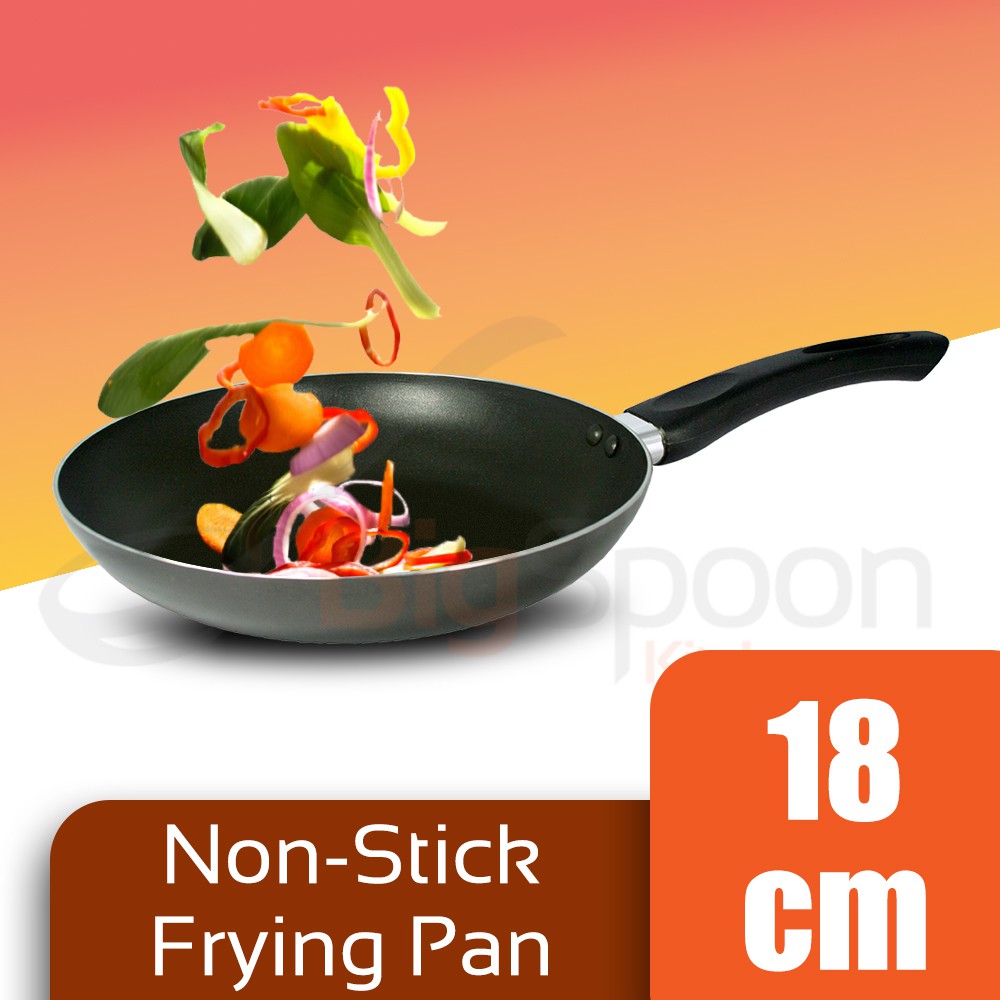 PORINI Frying Pan 18cm Cooking Pans Non-Stick Flat Bottom Cookware ...