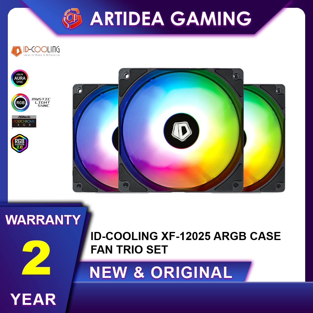 ^ ID-COOLING XF-12025 ARGB CASE FAN TRIO SET - IDC-XF-12025-ARGB-TRIO | Shopee Malaysia