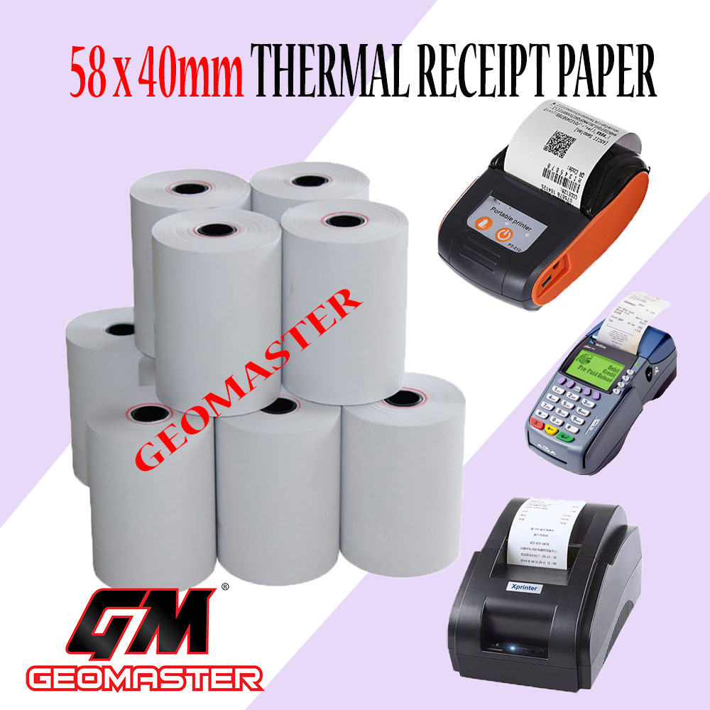 Thermal Paper Receipt Rolls Receipt Paper ( 10 rolls ) Cash Register ...
