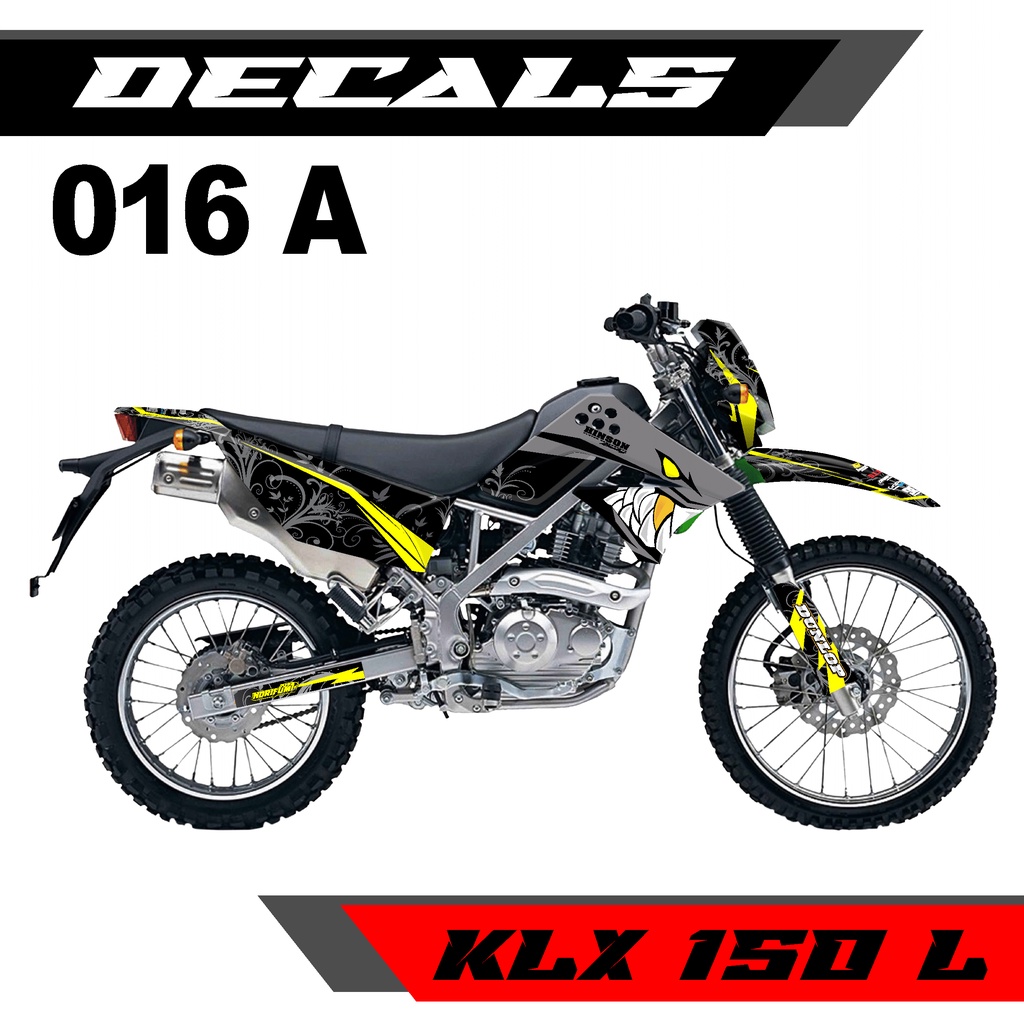 Decal Sticker - KLX 150s/L Full Body Custom Design SHARK Tribal Flower ...