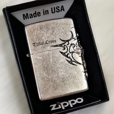 Zippo Side Design Tribal Cross Emblem Lighter | Shopee Malaysia