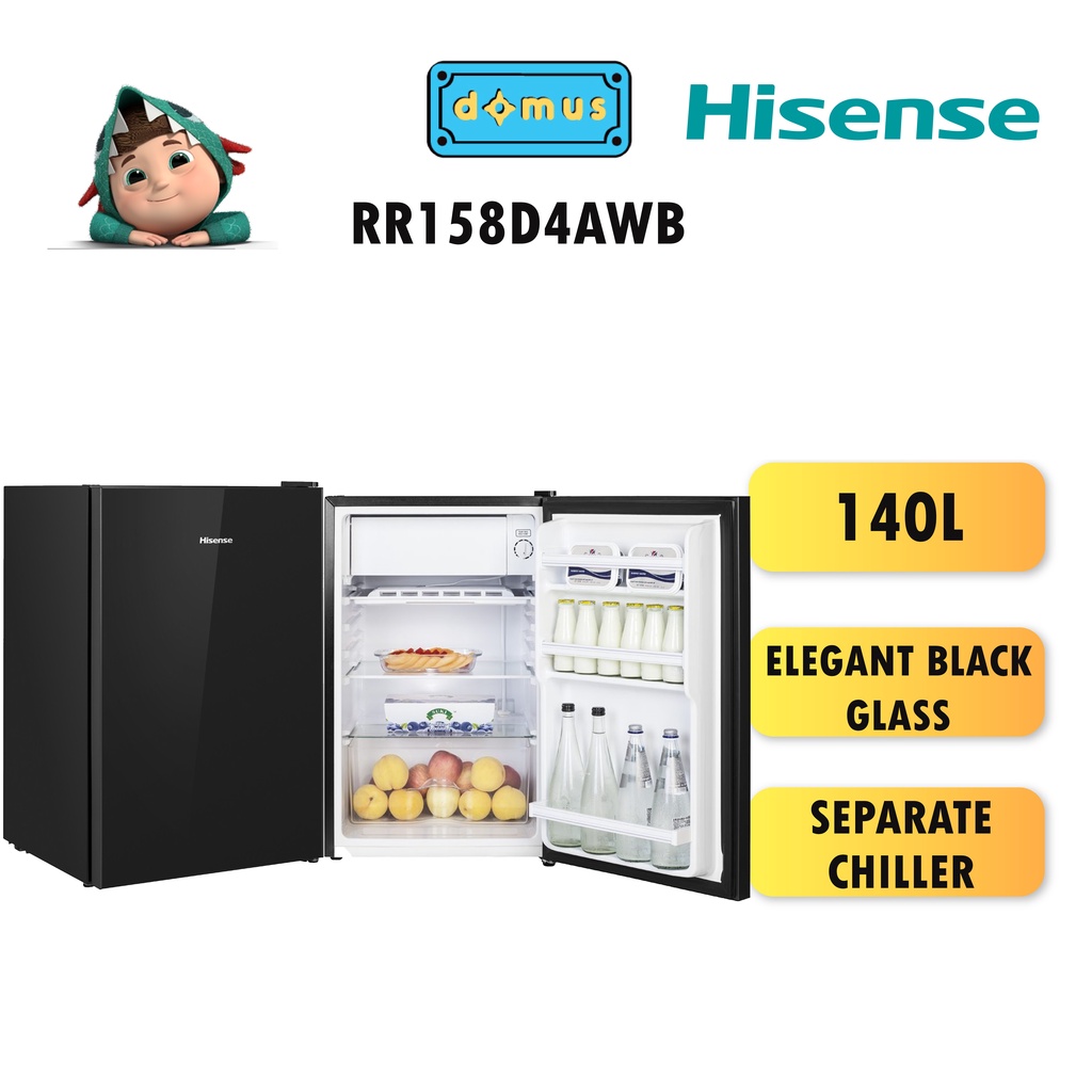 Hisense Single Door Refrigerator (140L) RR158D4AWB | Shopee Malaysia